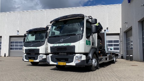 lastbilnyhederne.dk » Stilladsbiler er opbygget med fast lad og kran